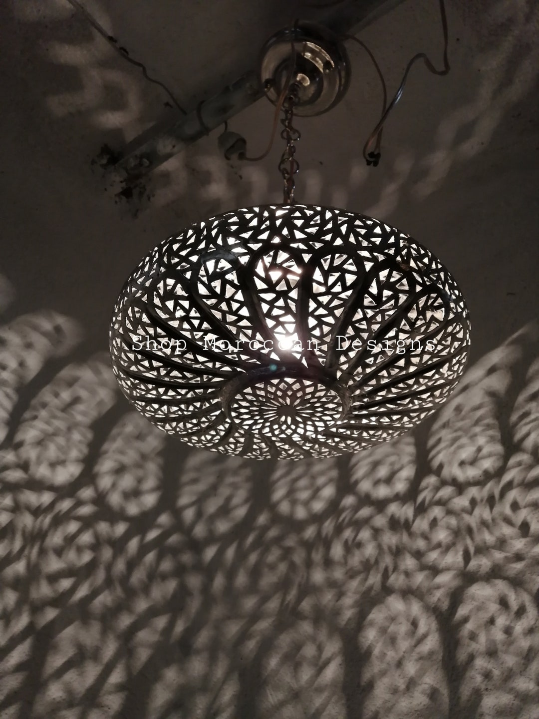 Moroccan Ceiling Light, Unique Lighting, Moroccan Pendant Light ...