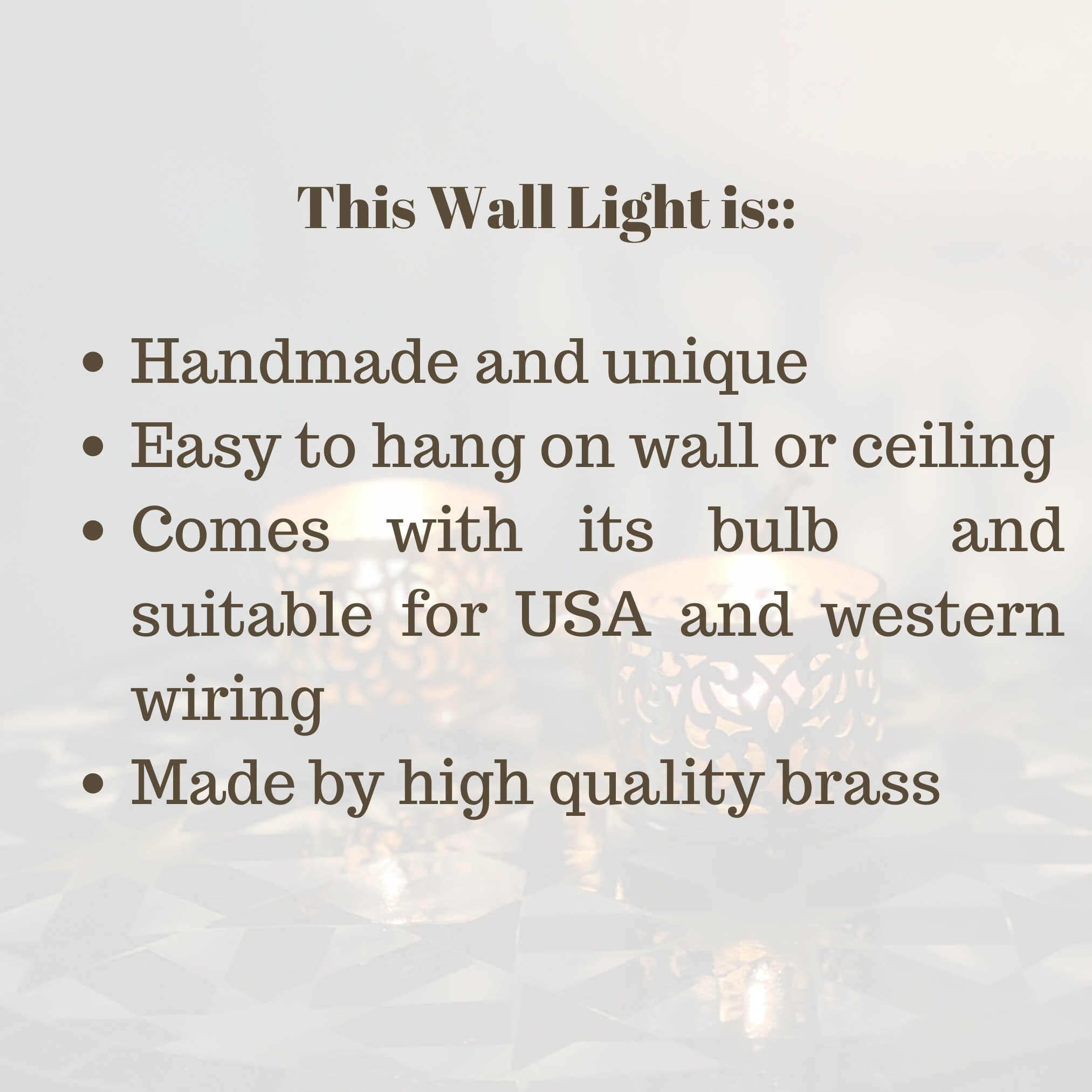 Moroccan Wall Sconce, Brass Wall Light, Moroccan Light, Islamic Wall ...