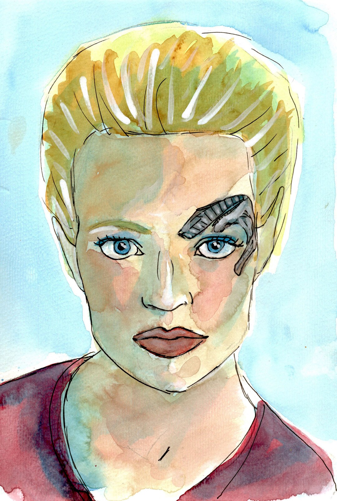 7 Of 9 Star Trek Jeri Ryan Seven Of Nine Poster Art Print Star Etsy