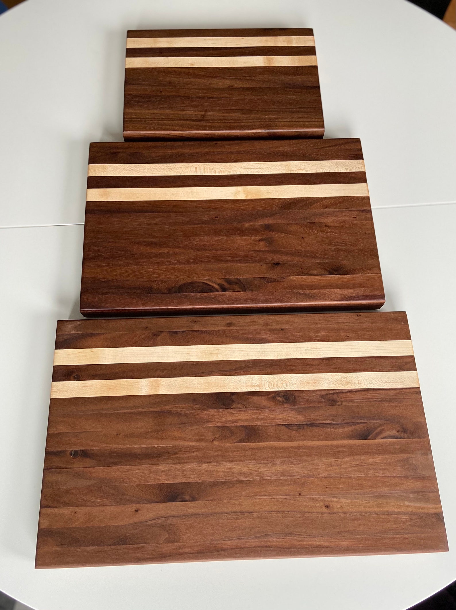 Walnut Edge Grain Cutting Board Personalized Cutting Board | Etsy