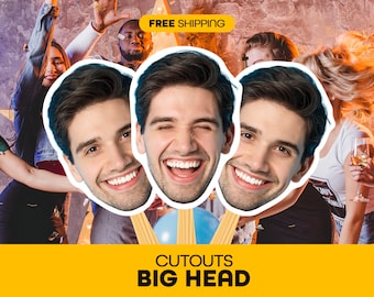 Big Personalized Face Cutouts on Sticks Perfect for Bachelorette ...