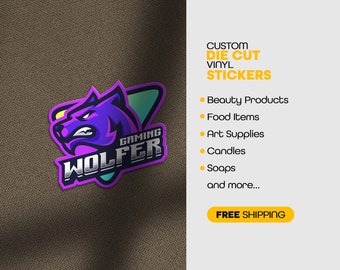 100 Die Cut Vinyl Labels, Cut to Shape Vinyl Stickers, Durable Shaped ...