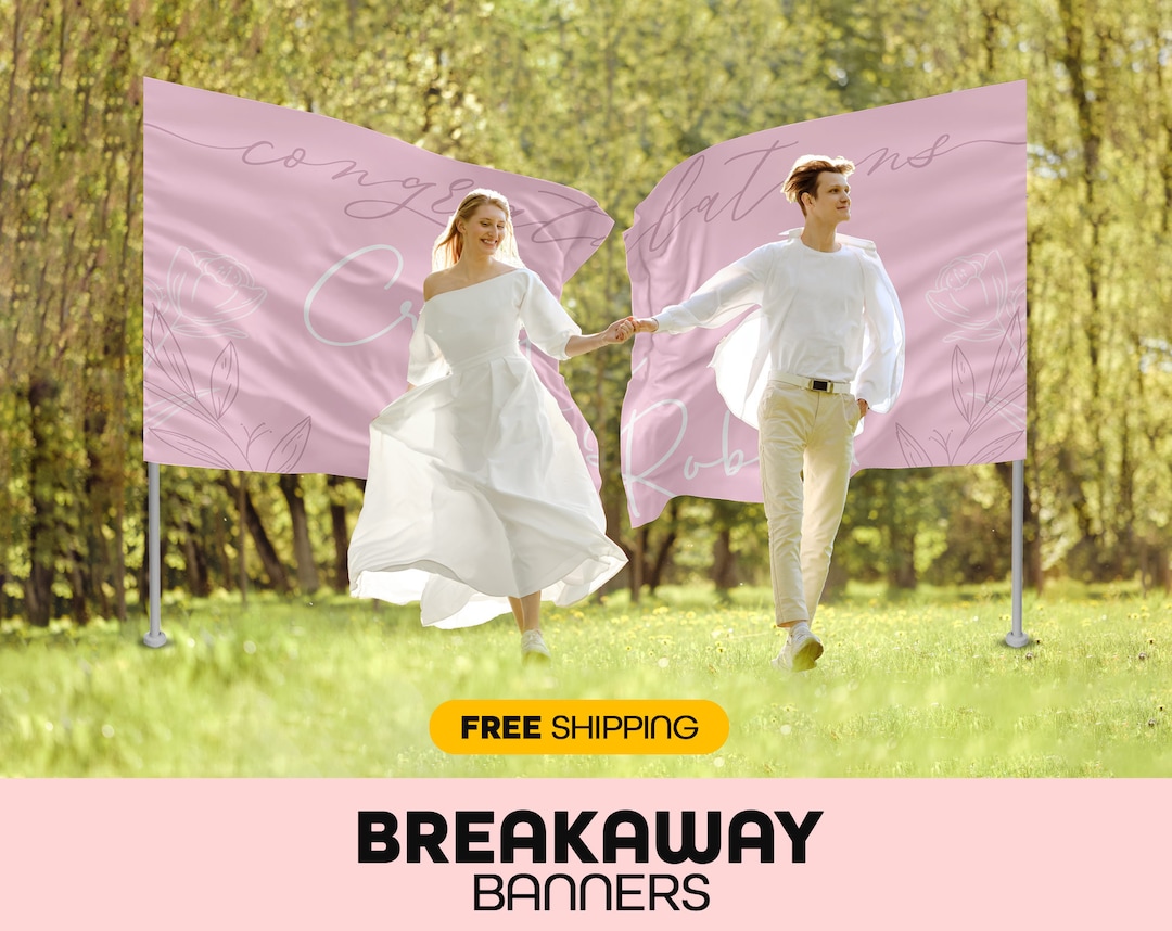Bridal Showers Custom Breakaway Banners! Show Your School Spirit With Personalized Vinyl Banners ...