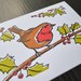 Robin in Holly Original Handmade Linocut and Screenprint - Etsy