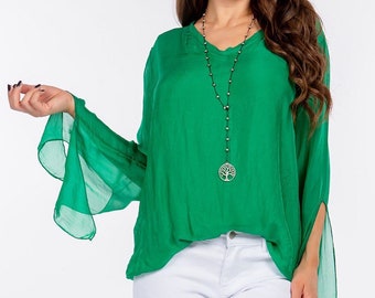 Italian Silk Blouse - Etsy