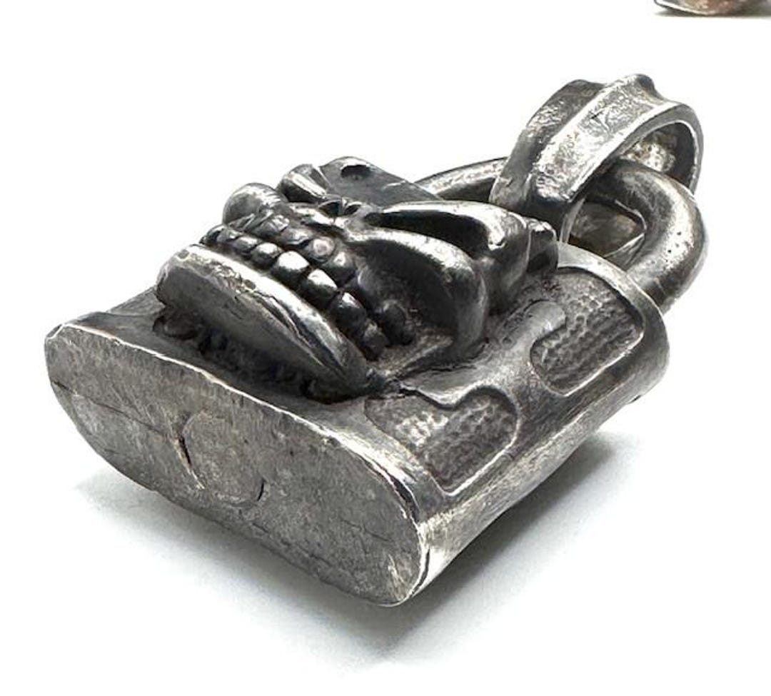 STARLINGEAR .925 Skull Padlock Heavily Oxidized 1999 RARE - Etsy