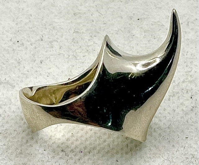 Heavy 1980s Biker 23G RICHARD ERKER Sterling Silver Infamous Talon CLAW ...