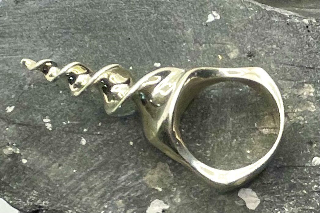 Heavy 1980s Biker 23G RICHARD ERKER Sterling Silver Cork Screw Ring - Etsy