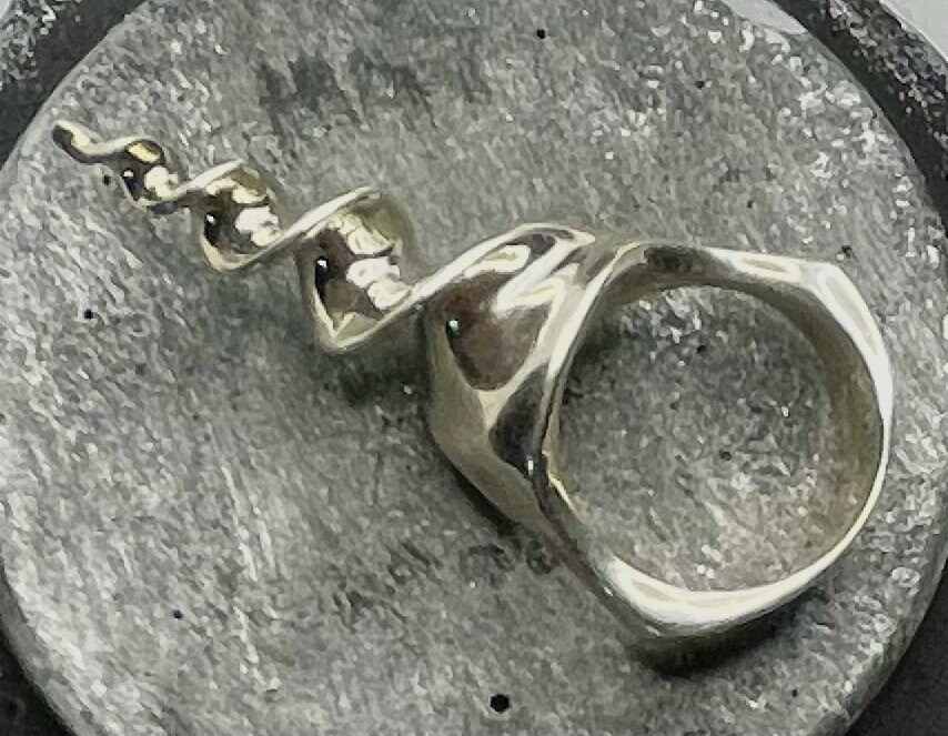 Heavy 1980s Biker 23G RICHARD ERKER Sterling Silver Cork Screw Ring - Etsy