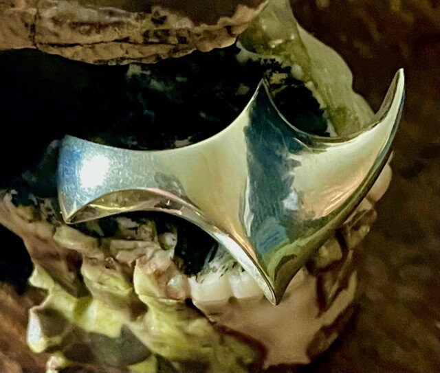 Heavy 1980s Biker 23G RICHARD ERKER Sterling Silver Infamous Talon CLAW ...