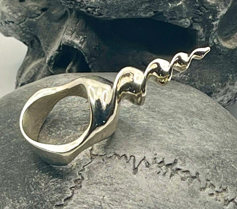 Heavy 1980s Biker 23G RICHARD ERKER Sterling Silver Cork Screw Ring - Etsy