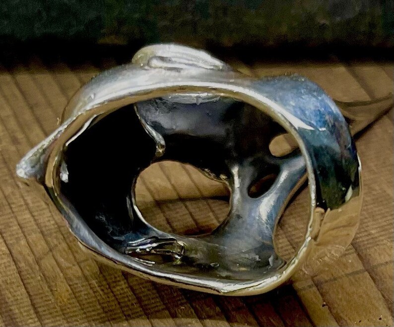 Axel Stocks Raven Skull Ring 1980s 16.7 G Sterling Silver - Etsy