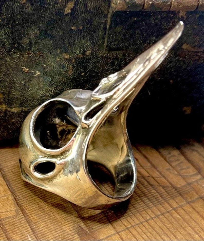 Axel Stocks Raven Skull Ring 1980s 16.7 G Sterling Silver - Etsy