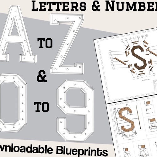 4ft Build Marquee Letters A-Z DIY Wood Working Plans Digital - Etsy