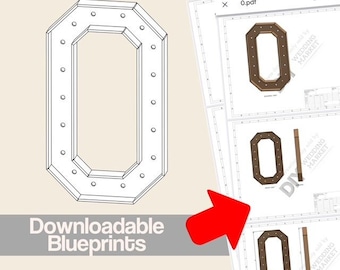 Marquee Numbers Template - Etsy