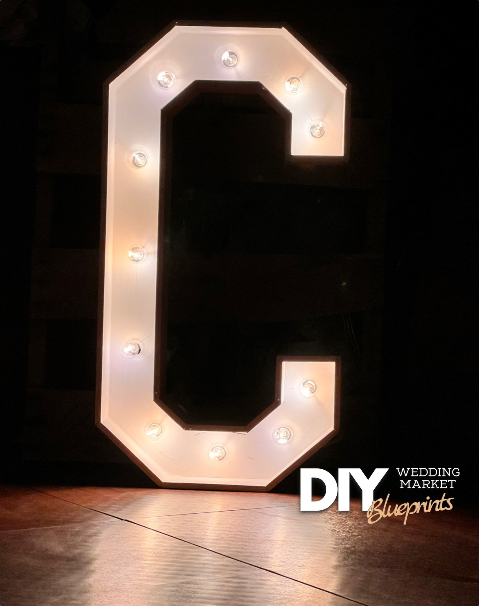 3ft - Letter C - Marquee Build Plans & Blueprints - Digital Template ...