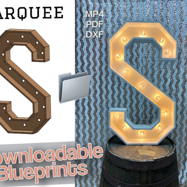 Marquee Letter Blueprints - Etsy