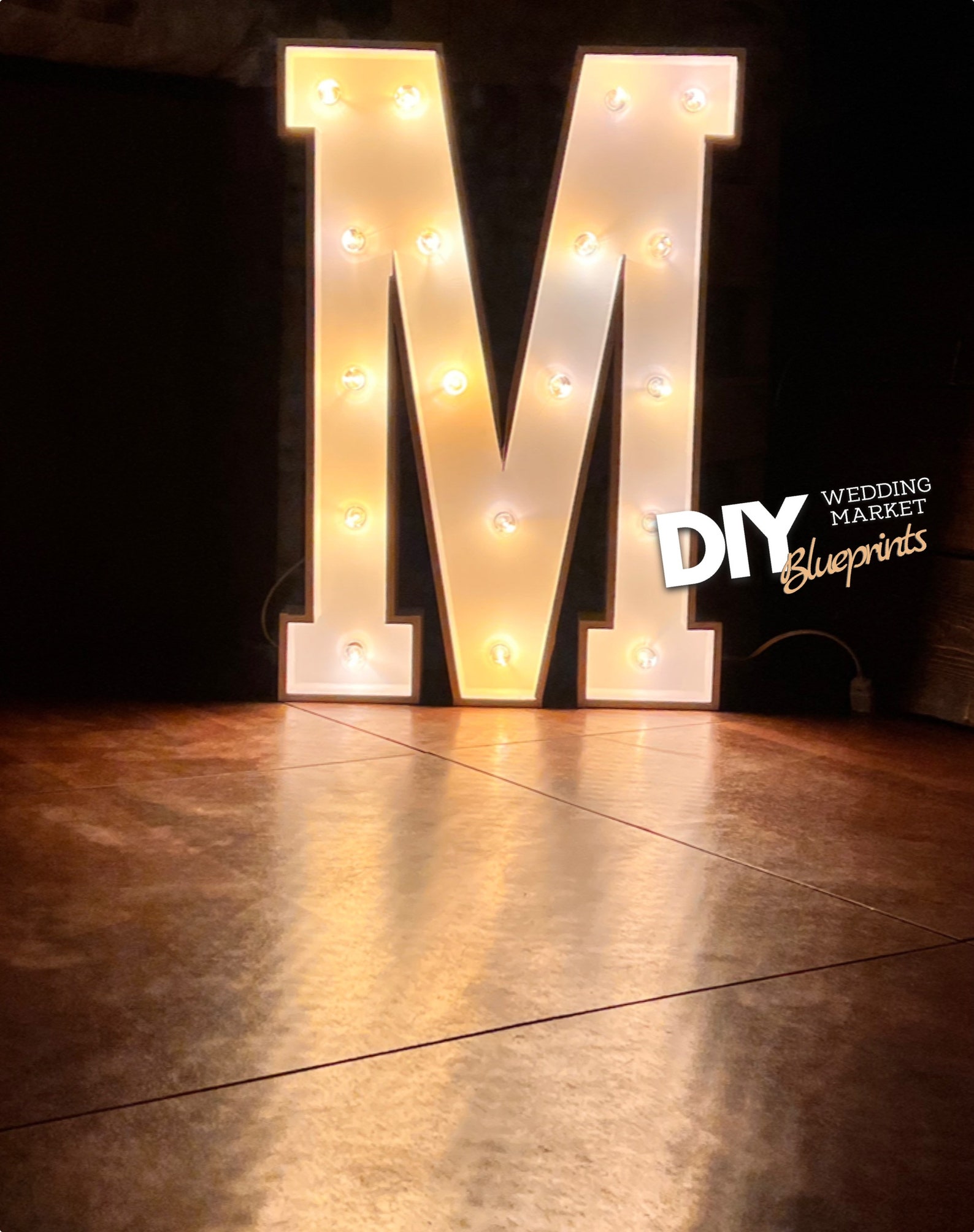 3ft Letter M Marquee Build Plans Digital Template for - Etsy