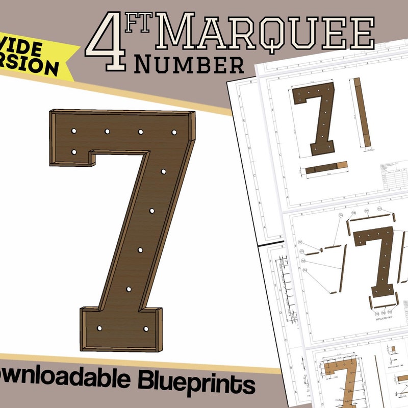Marquee Numbers - Etsy