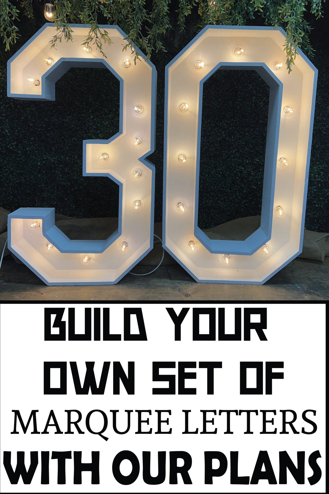 3ft Number 1 Marquee Build Plans & Blueprints Digital - Etsy Canada
