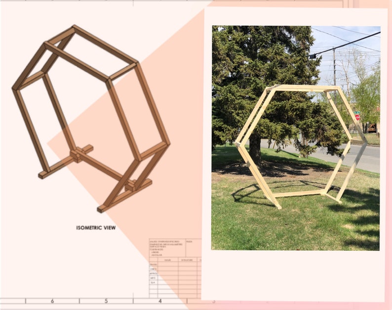 Hexagonal Arch Building Plans - DIY Wedding Arbor - Etsy