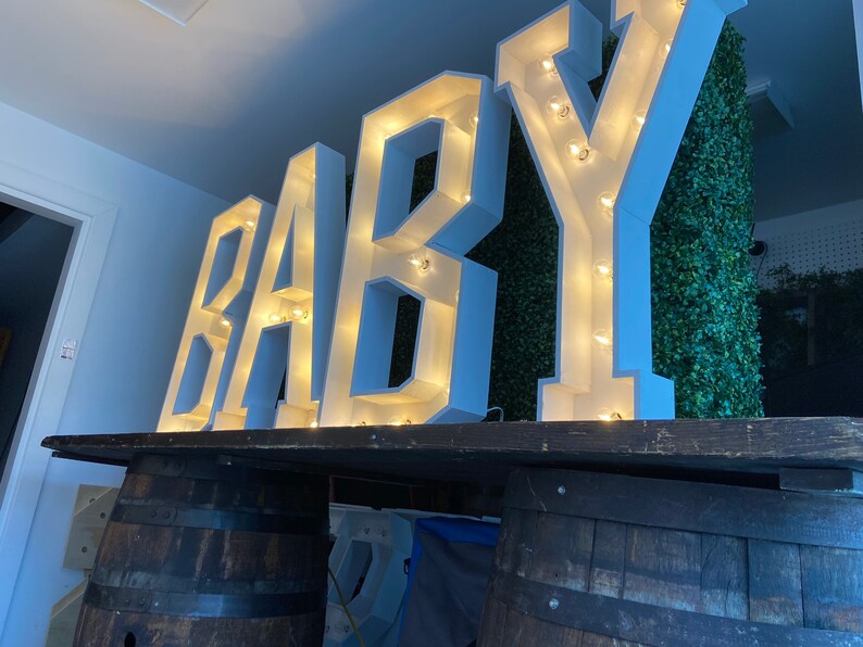 3ft Baby Light up Marquee Sign Plans Includes Measurements - Etsy