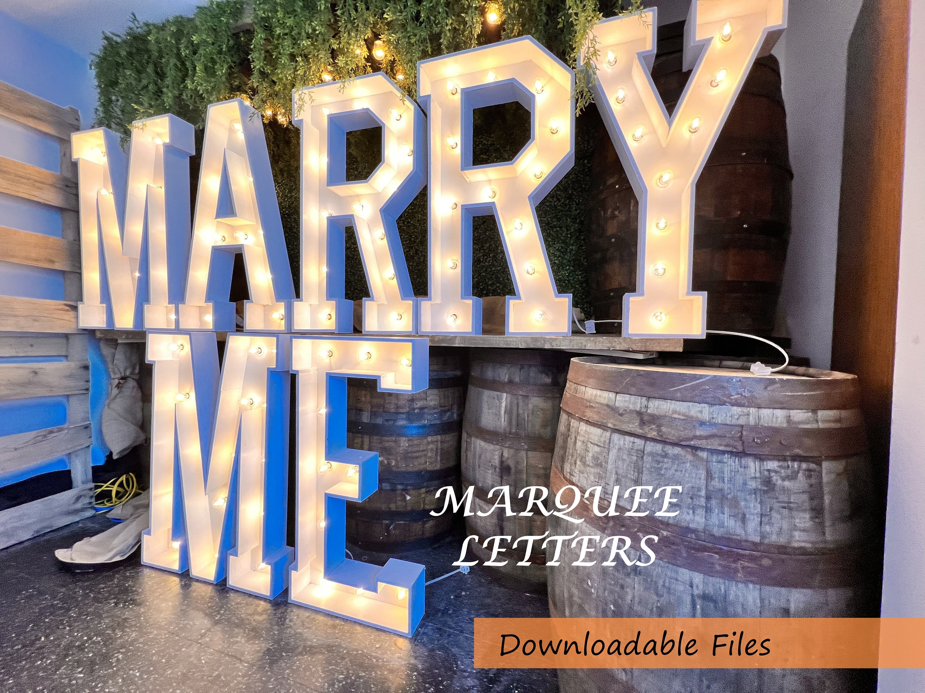 4FT - Marry Me Marquee Letter - Blueprints & Build Guide - Package ...