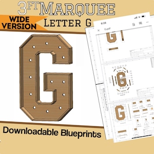 3ft Wide Version- Letter G - Build Plans & Blueprints - Digital ...