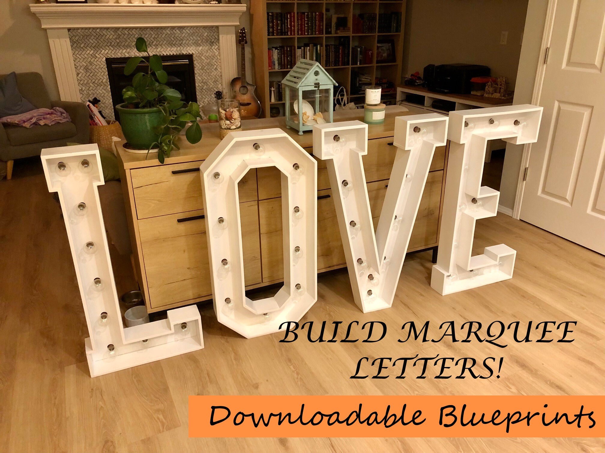 4ft DIY Marquee Love Letter Plans Professional Blueprints Etsy Ireland