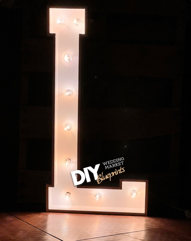 3ft Letter L Marquee Build Plans & Blueprints Digital - Etsy