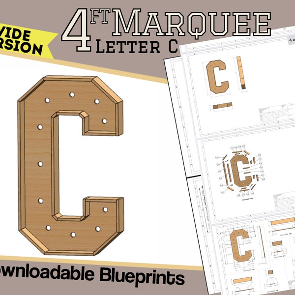 Marquee Letter C - Etsy