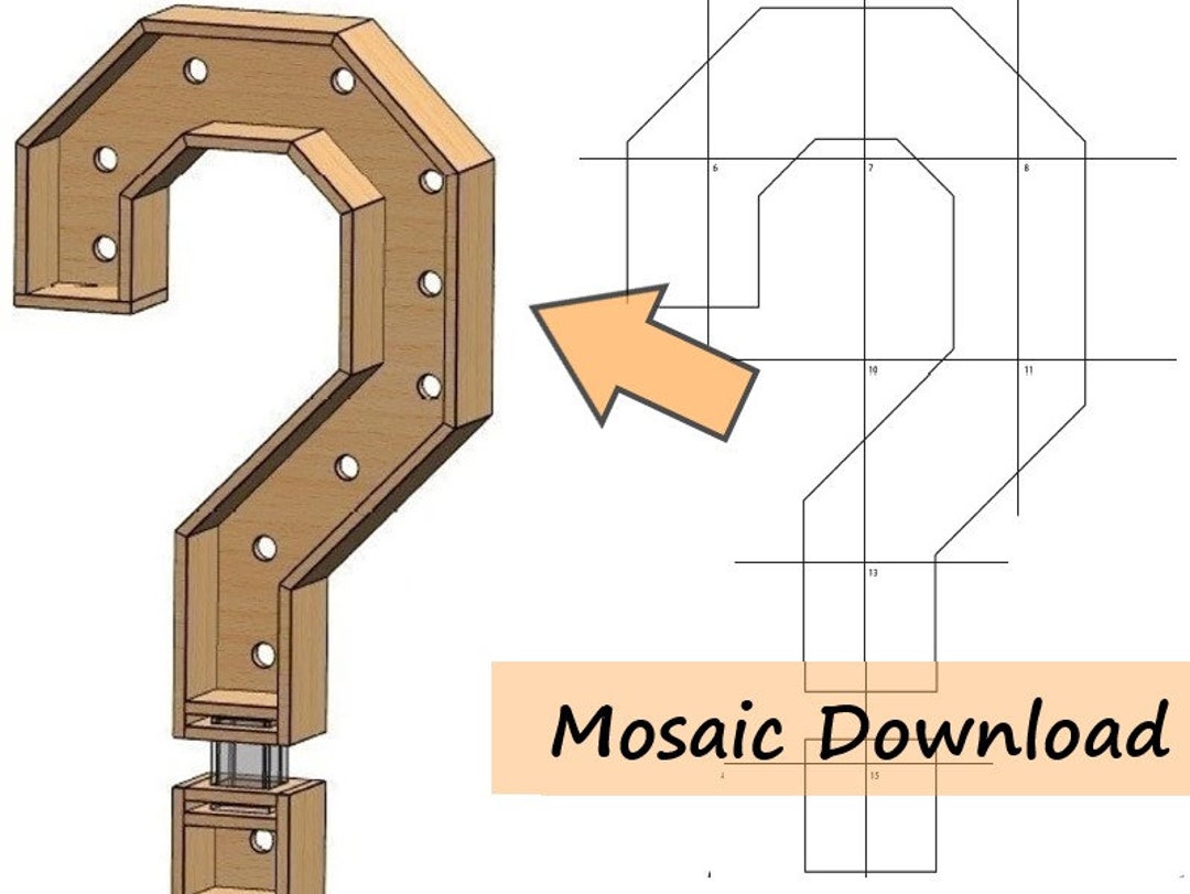 4ft, 5ft - Marquee Question Mark Mosaic - Fill With Balloons - Print ...