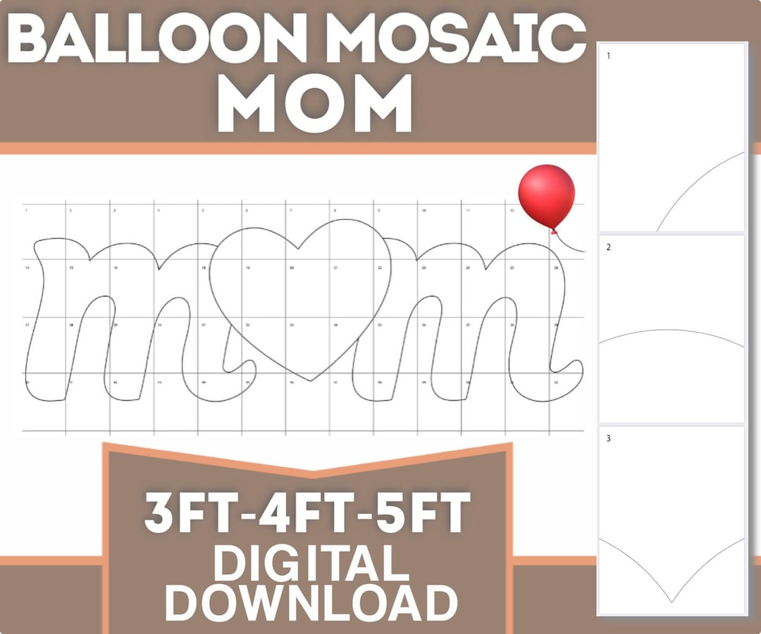 3ft, 4ft, 5ft - Mosaic Mom Heart - Two Different Styles - Fill With ...