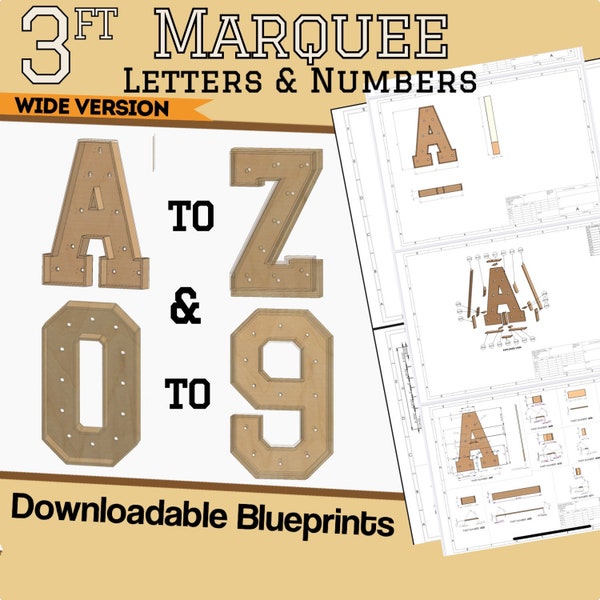 3 Ft Marquee Letters - Etsy