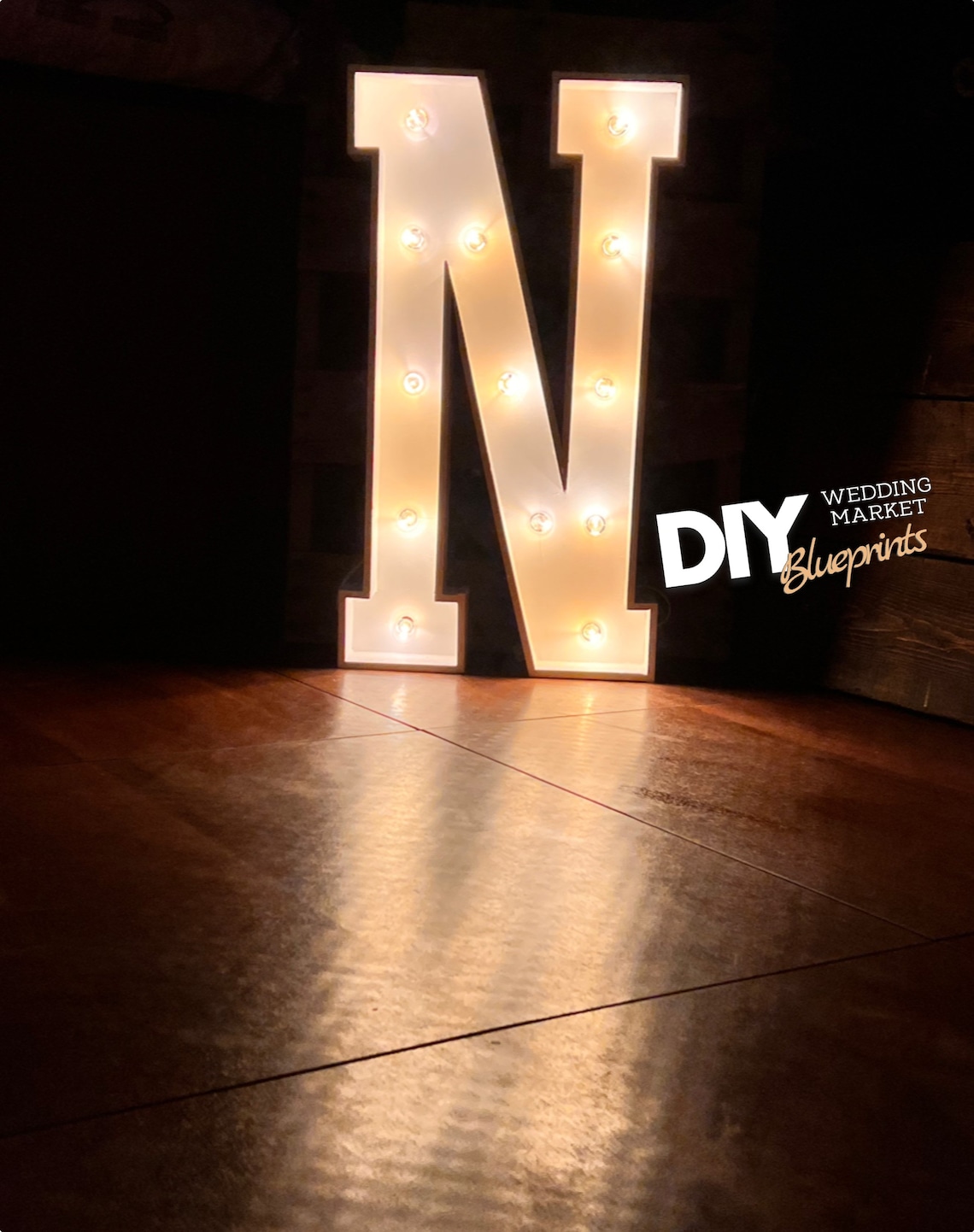 3ft Letter N Marquee Build Plans Digital Template for - Etsy