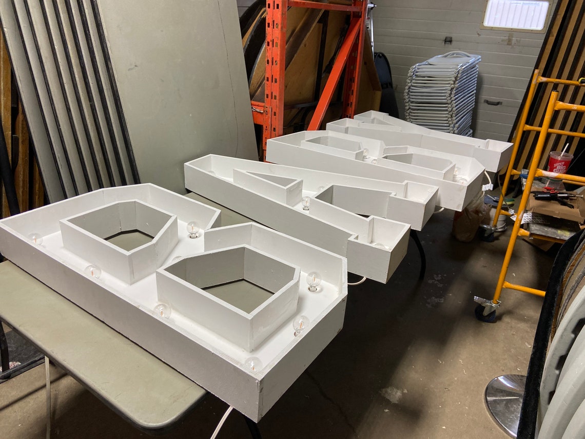 3ft Baby Light up Marquee Sign Plans Includes Measurements - Etsy