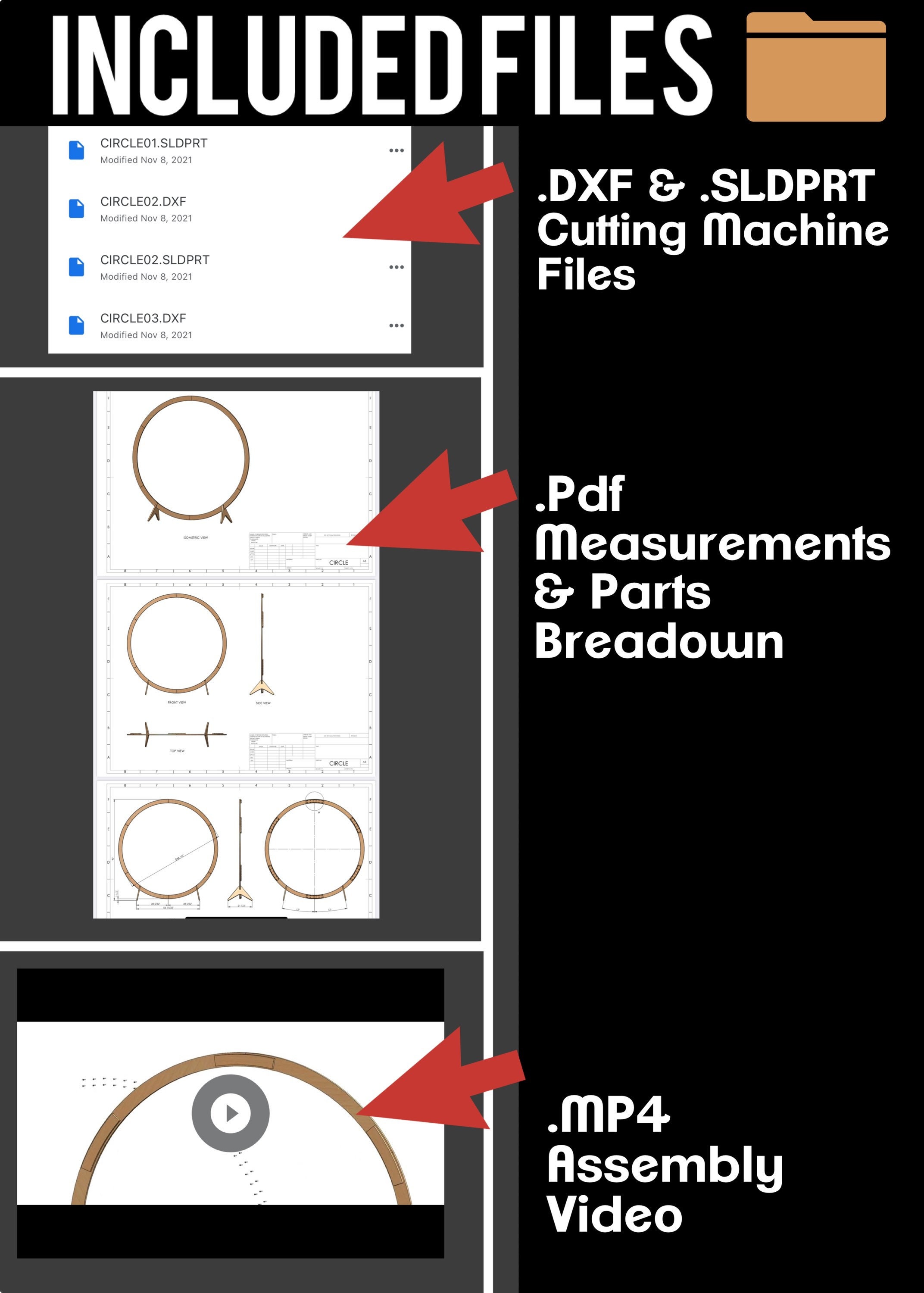 Circle DIY Arch Build Plans Compact Style Assemble Onsite | Etsy