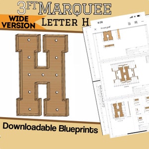 3ft Wide Version - Letter H - Build Plans & Blueprints - Digital ...