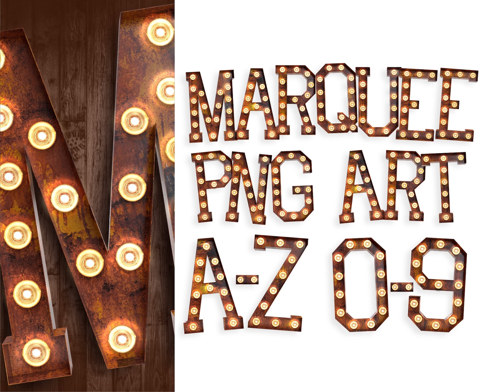 NEW: Marquee Image Bundle - Rustic Metal Patina Marquee Letters ...