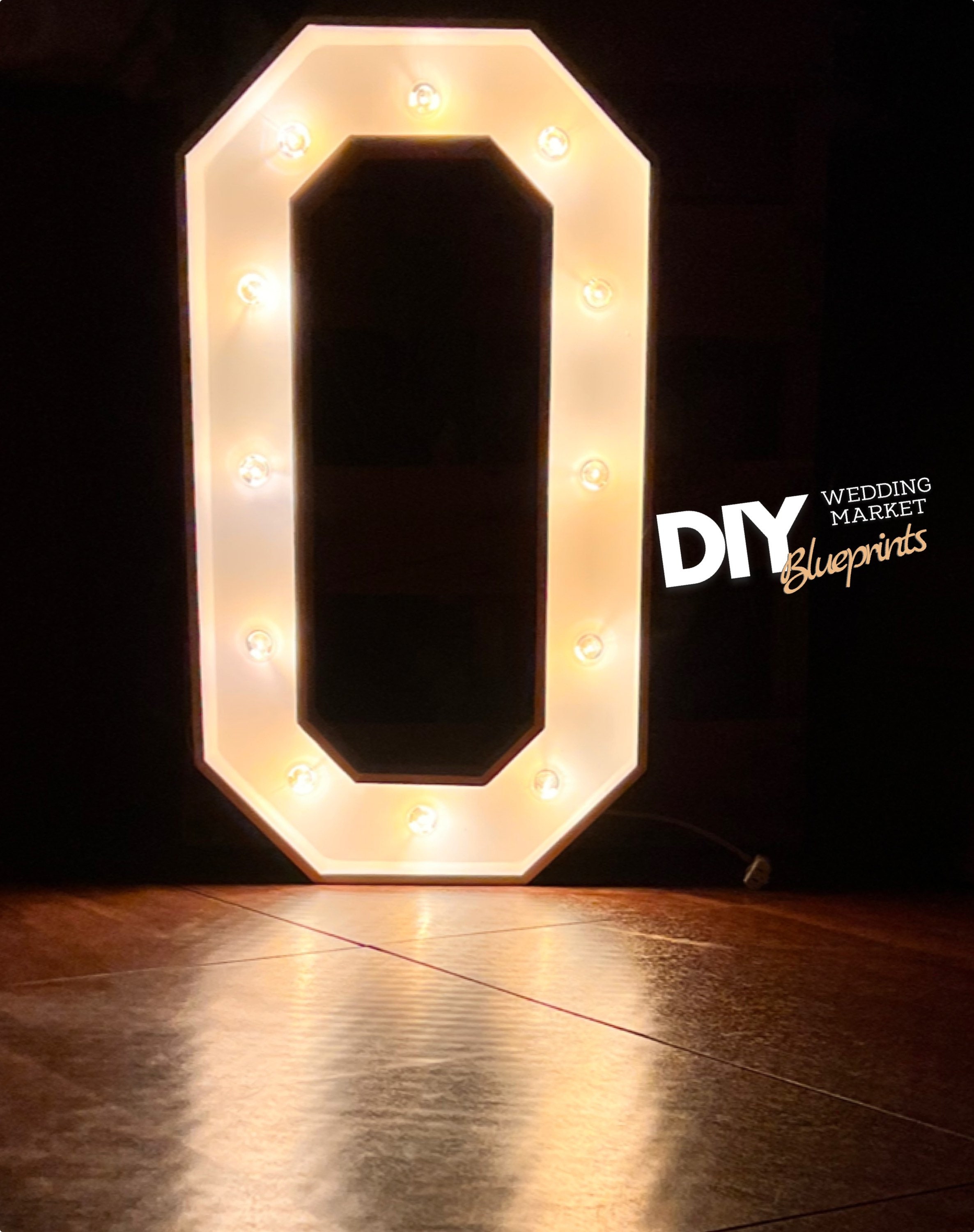 3ft Letter O Marquee Build Plans Digital Template for - Etsy