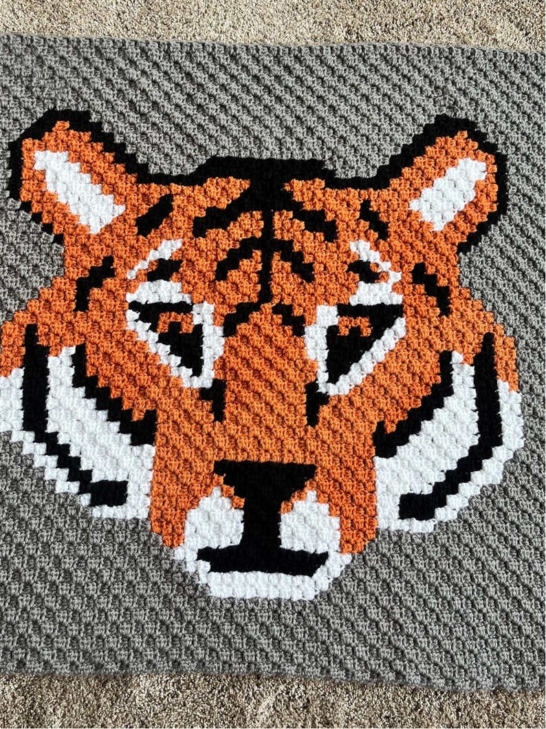PATTERN Tiger Corner to Corner Baby Blanket - Etsy