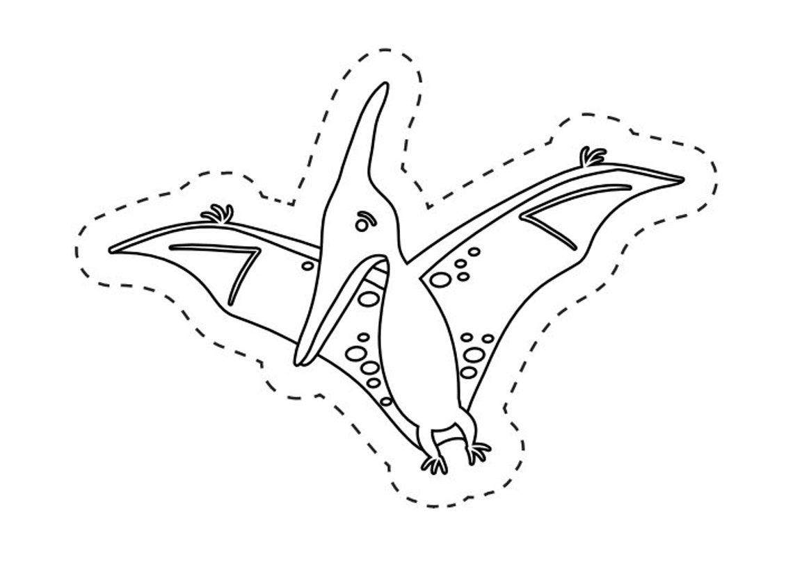 20 Dinosaur Scissor Skills Coloring Pages - Etsy