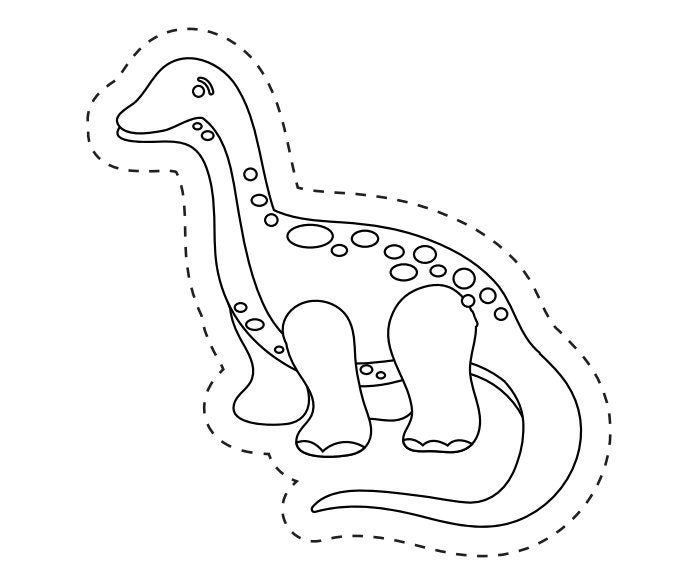20 Dinosaur Scissor Skills Coloring Pages - Etsy