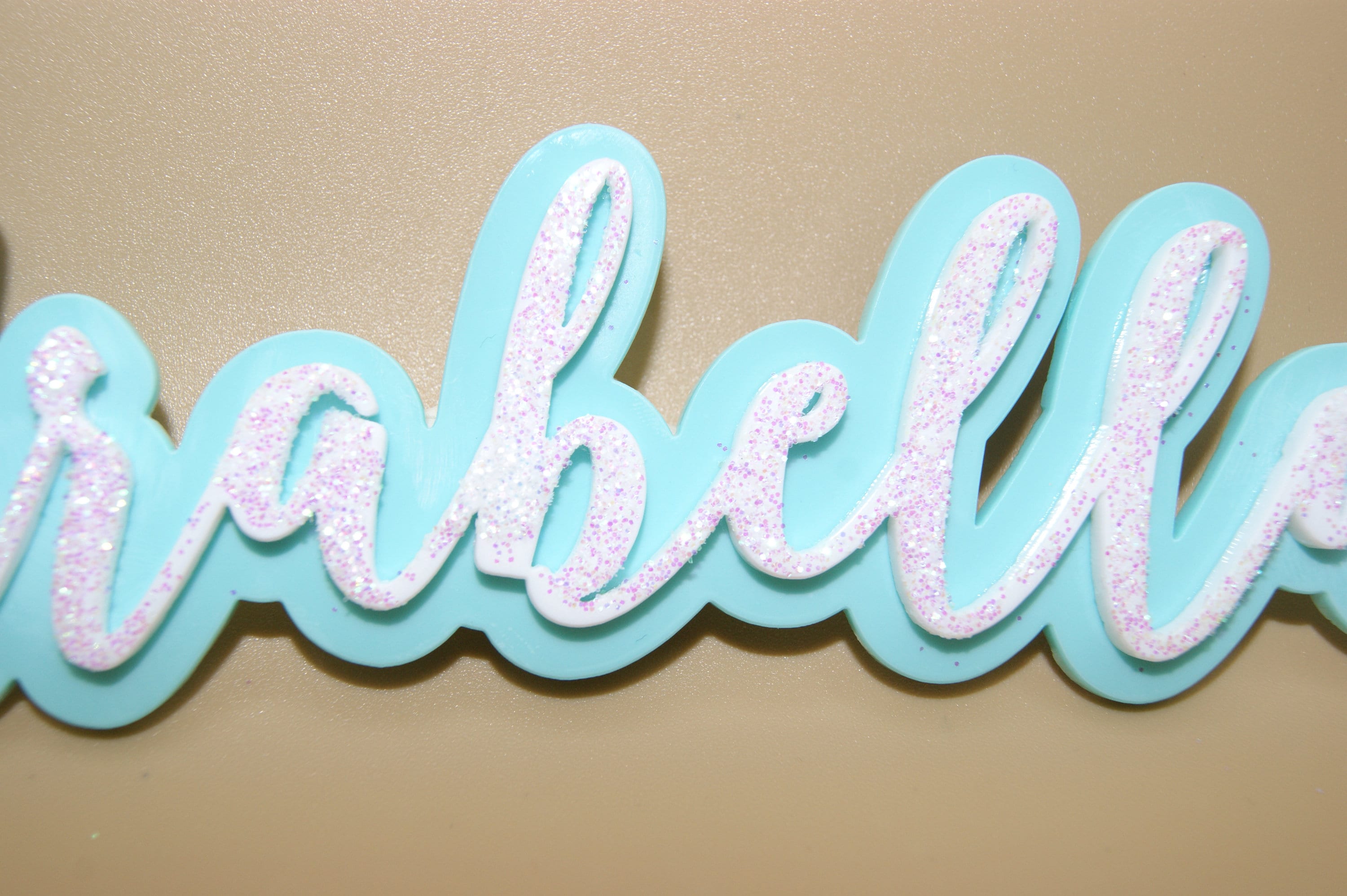 Glittered - Custom Charm One Name/word - Etsy UK