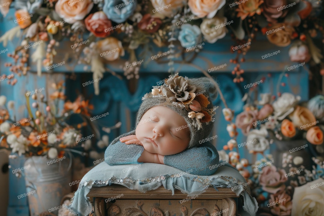 Newborn Digital Backdrop Photography, Newborn Baby Composite, Photo ...