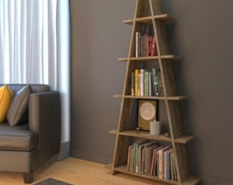 Triangle Bookcase - Etsy