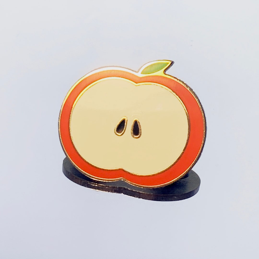 Apple Enamel Pin - Etsy