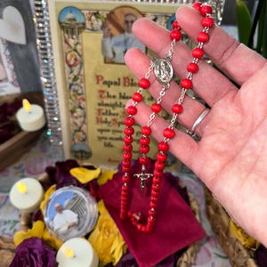 Pope St Francis Miraculous Rosary Blessed Miracle Prayer Card Papal ...