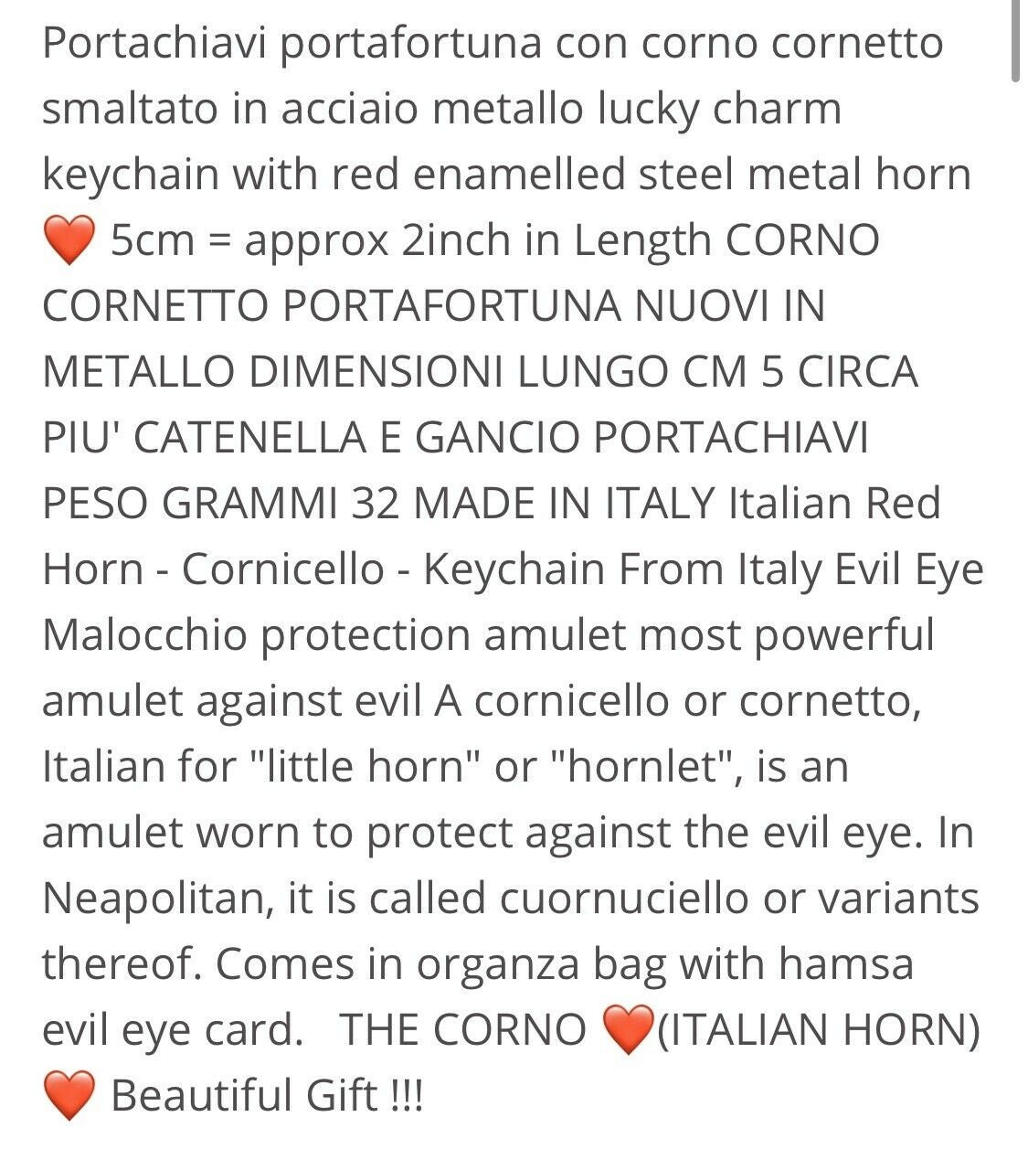 Italian Red Cornetti Set Of 2 Contro Il Malocchio Evil Eye | Etsy