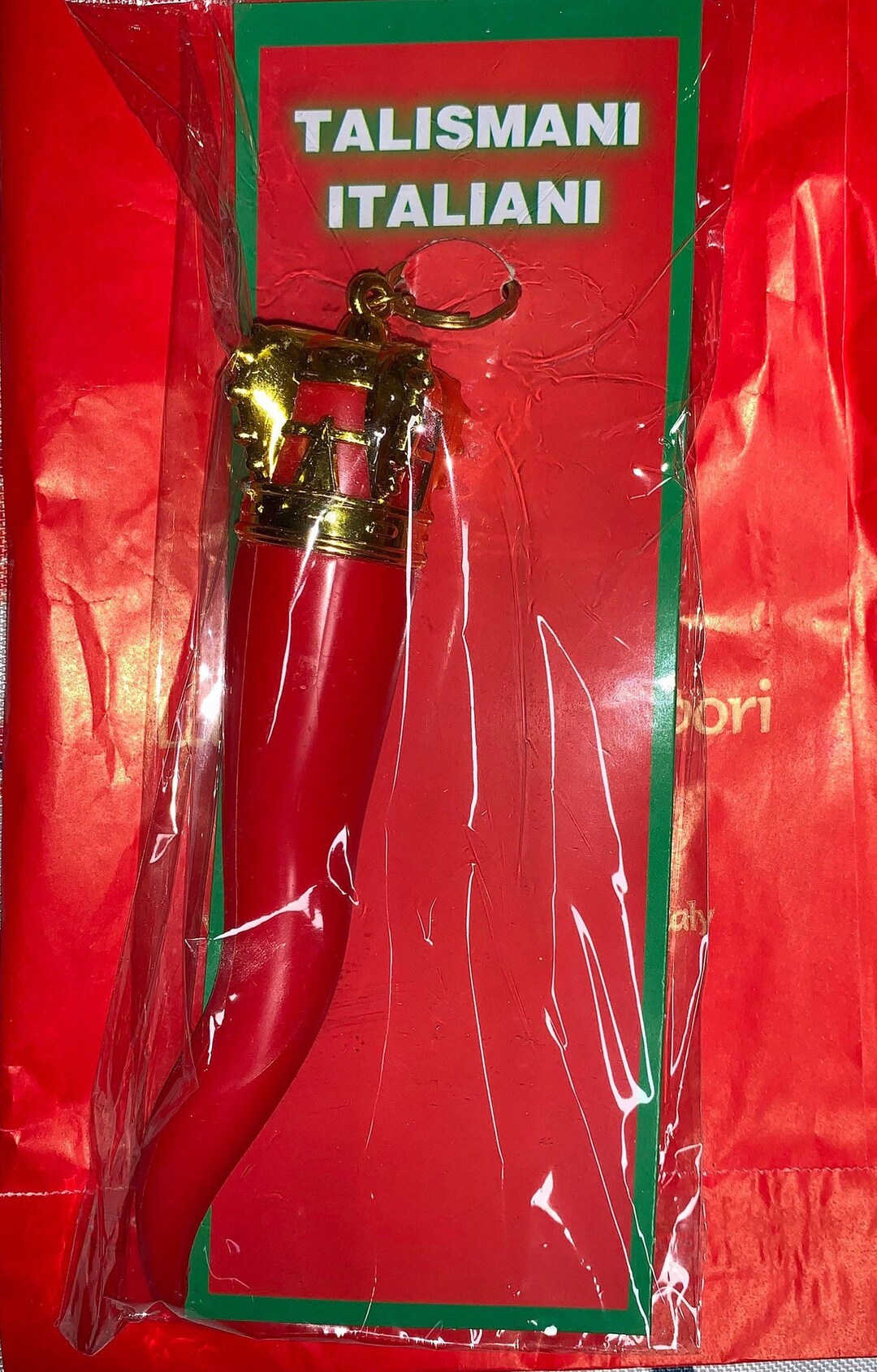 Italian Cornetto Keychain: Giant Good Luck Horn Charm (5.5 Inches) - Etsy